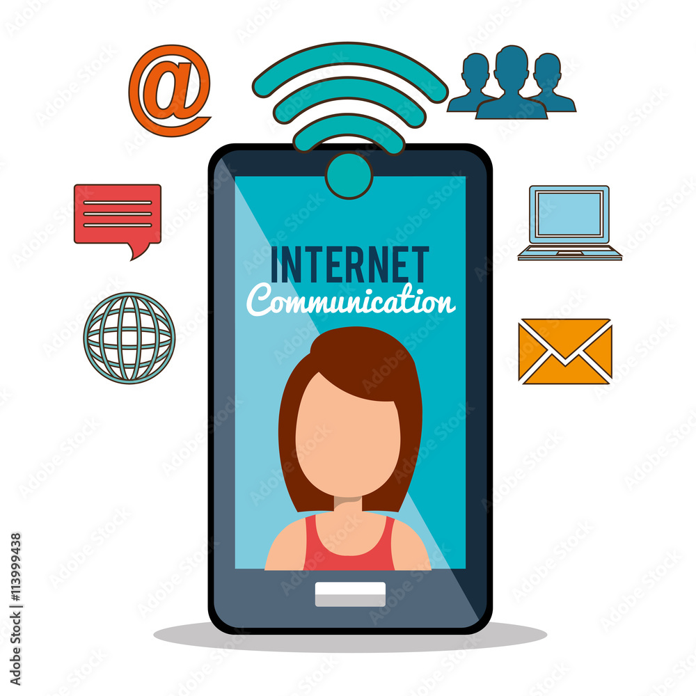 Vetor do Stock: internet communication design, vector illustration ...