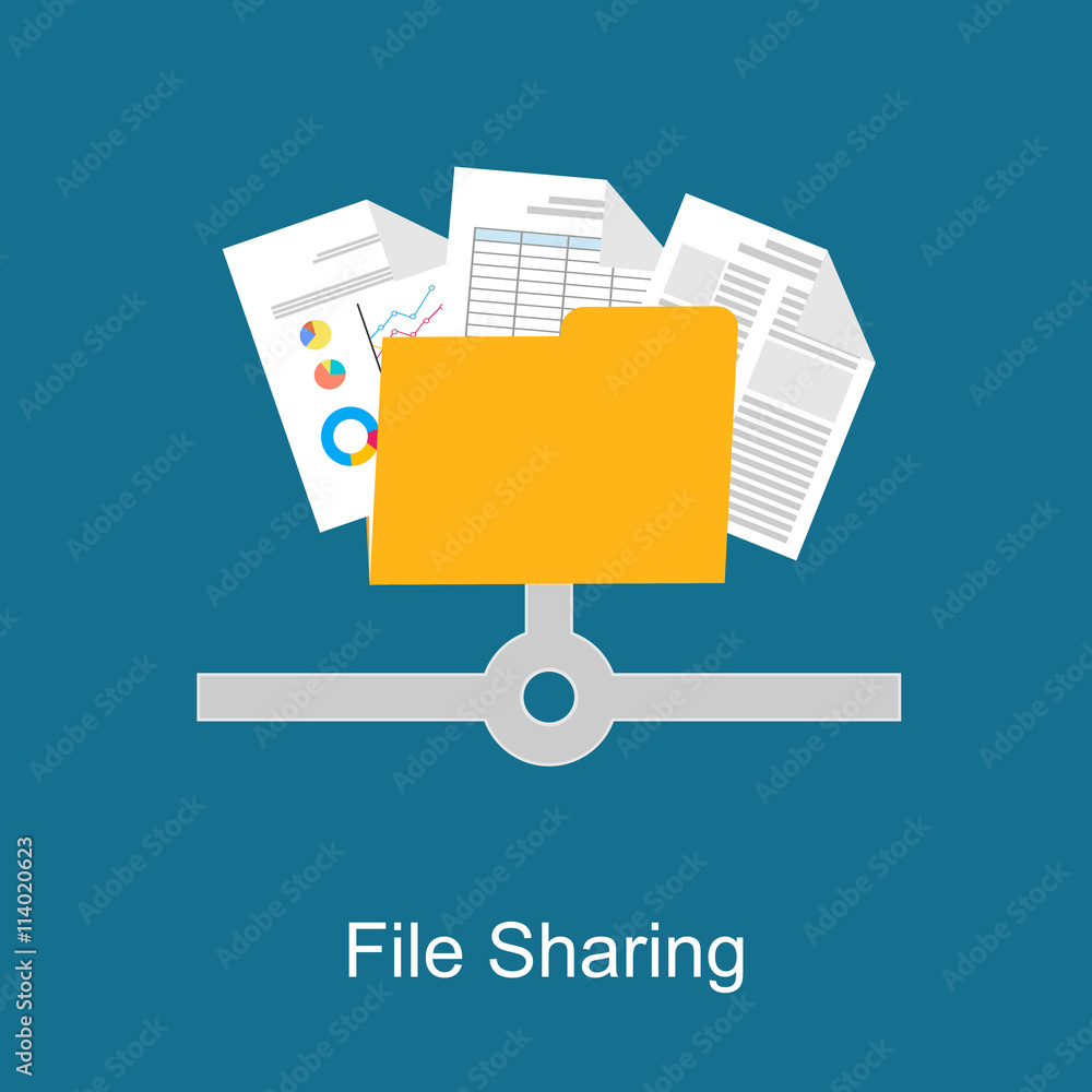 File sharing concept. Stock Vector | Adobe Stock