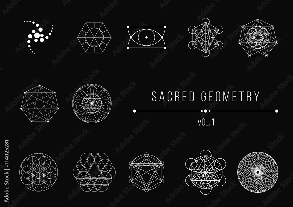 Sacred Geometry Bundle. Vector Illustration Stock Vector | Adobe Stock