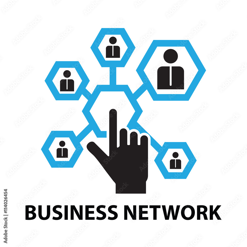 business network concept icon and symbol Stock Vector | Adobe Stock