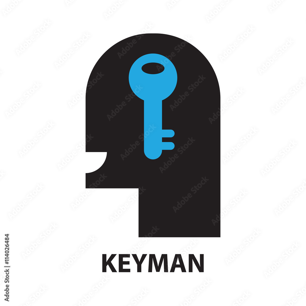 keyman business concept icon and symbol Stock Vector | Adobe Stock