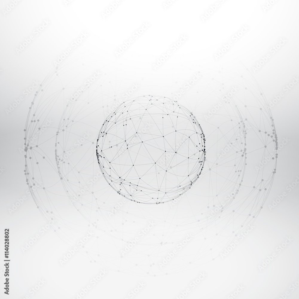 mesh wireframe sphere Stock Vector | Adobe Stock