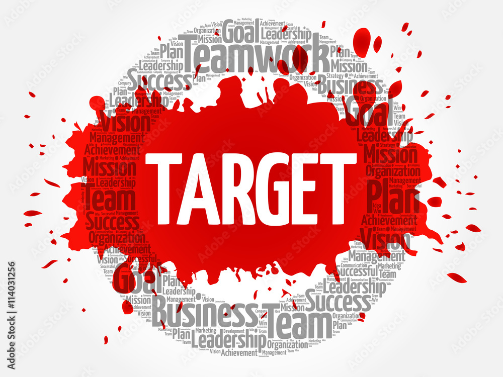 Target circle word cloud, business concept Stock Vector | Adobe Stock