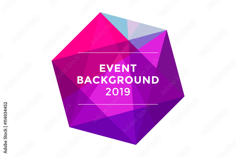 Logo for event project with inscription Event Background. Logo template ...