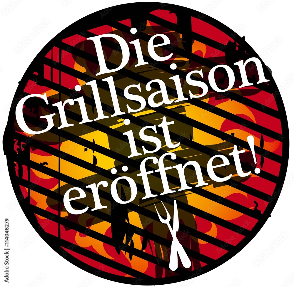 Die Grillsaison ist eröffnet Stock ベクター | Adobe Stock