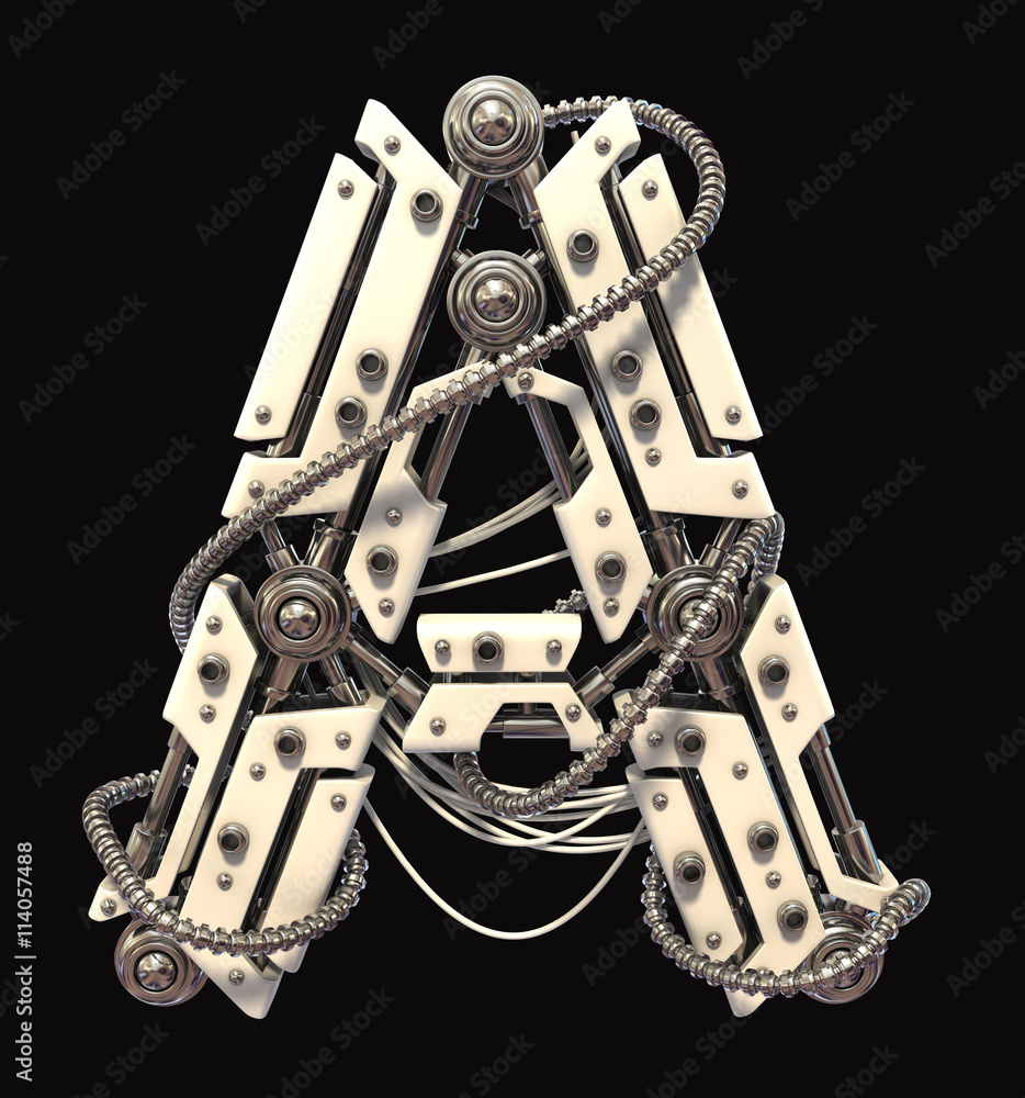 Robot Font Stock Illustration | Adobe Stock