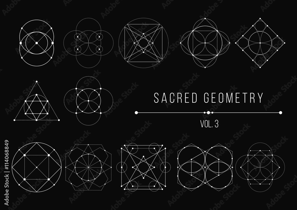 Sacred Geometry Bundle. Vector Illustration Stock Vector | Adobe Stock