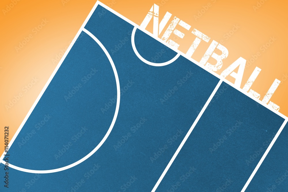 Netball message written in white Stock Illustration | Adobe Stock