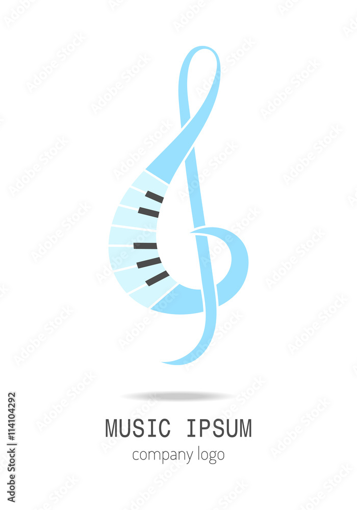 Treble clef. Music icon, logo. Vector illustration Stock Vector | Adobe ...
