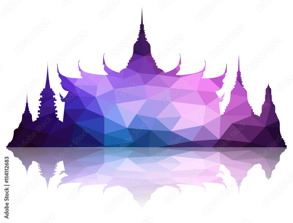 Silhouette royal palace Stock Vector | Adobe Stock