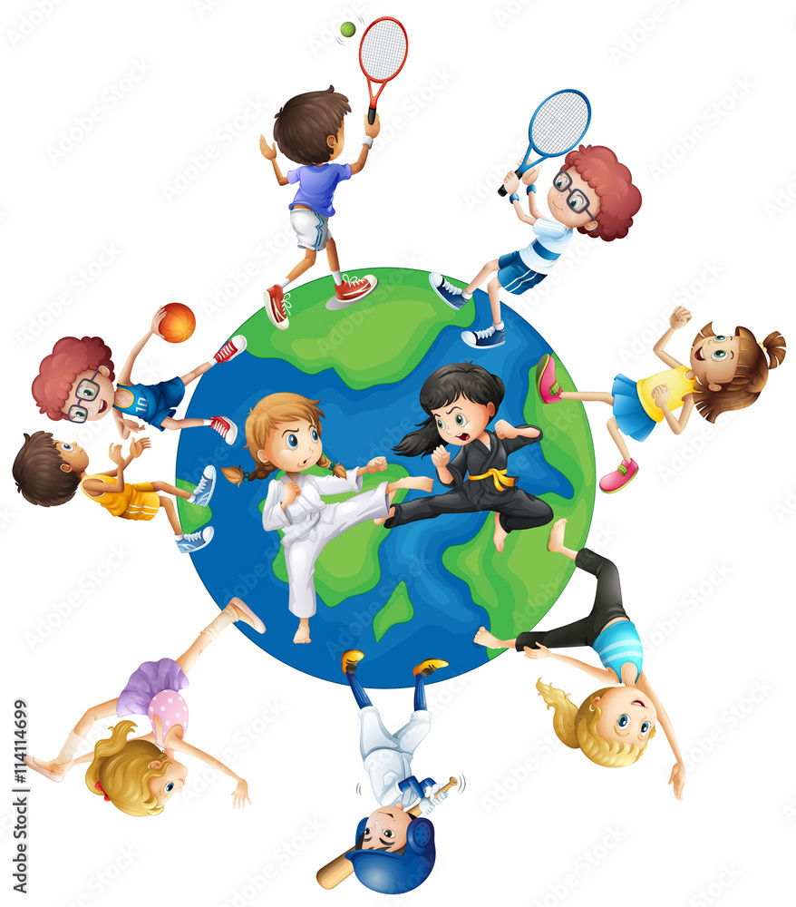 Different kind of sports around the world Stock Vector | Adobe Stock