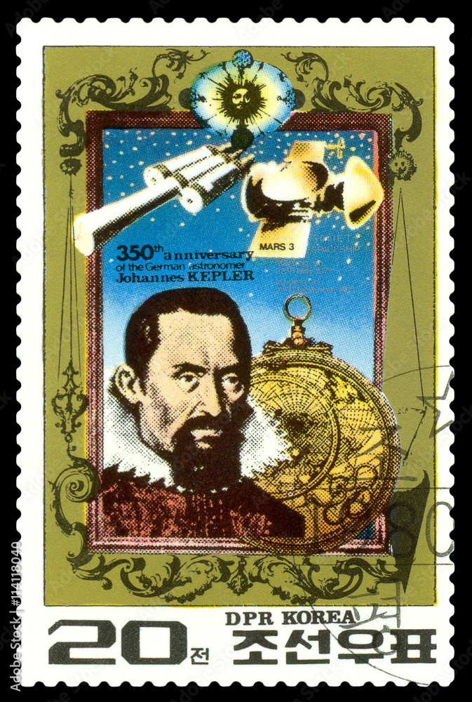 Postage stamp. Johann Kepler. Stock Photo | Adobe Stock