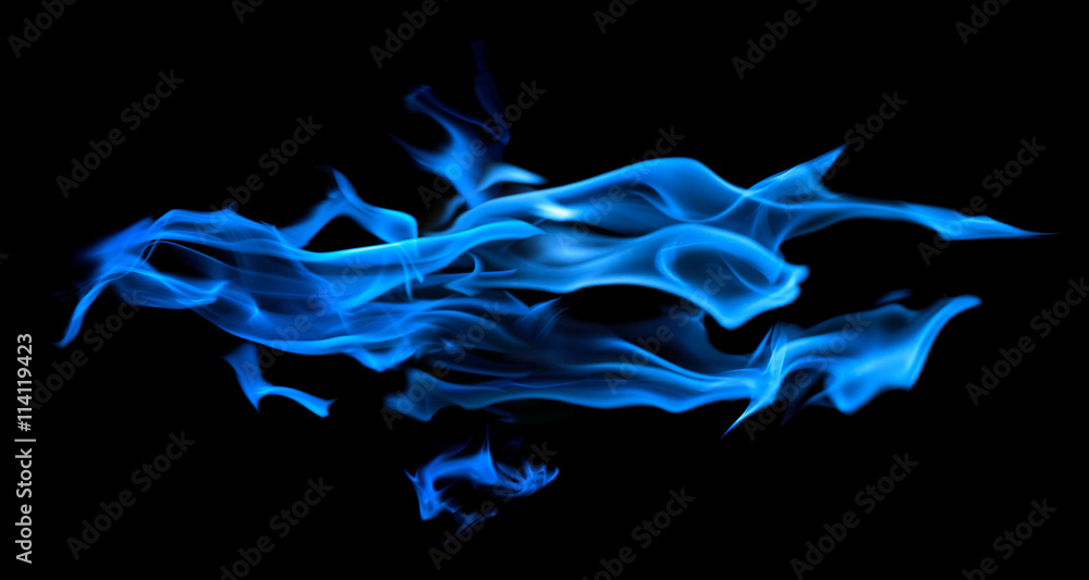blue flame sparks isolated on black Stock Illustration | Adobe Stock