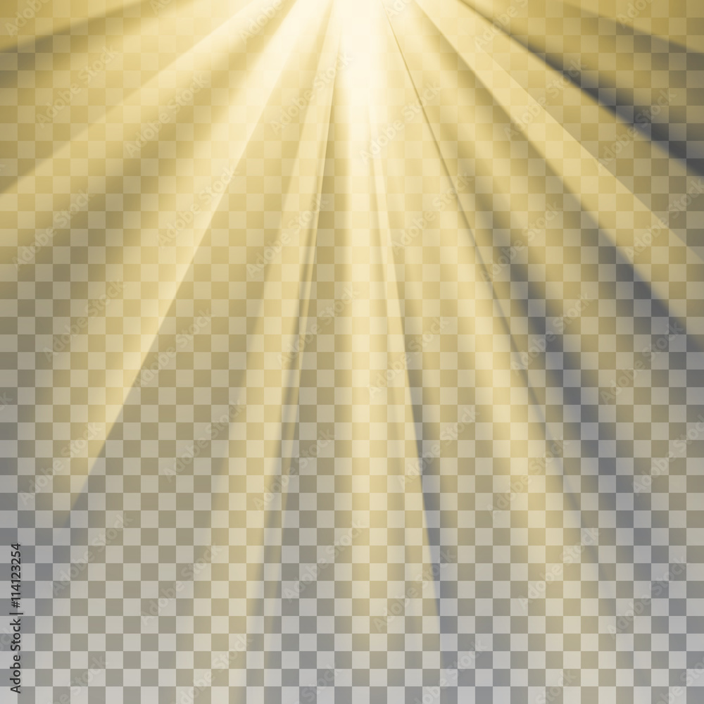 Yellow sun rays flare Stock Vector | Adobe Stock