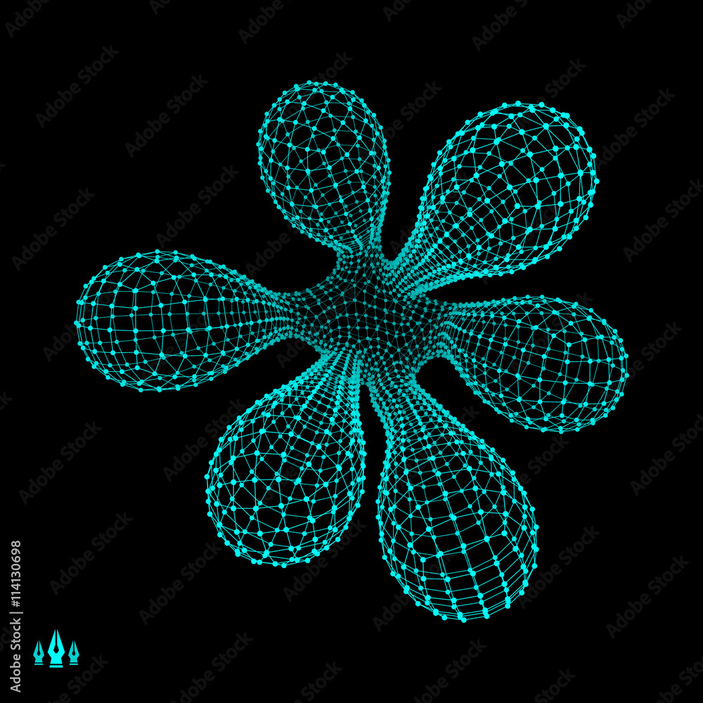 Molecule Graphic Design 3d Vector Illustration Connection Structure
