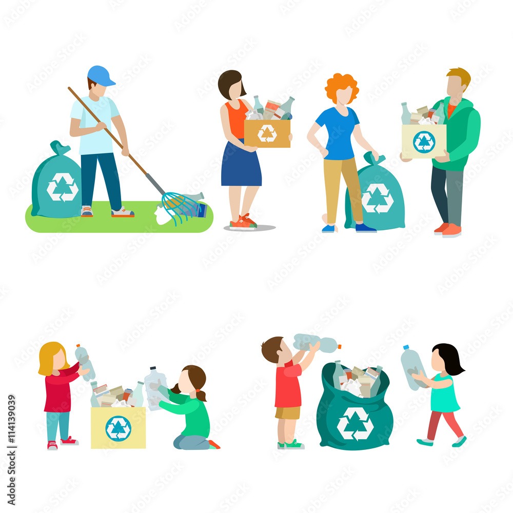 People Recycling Paper