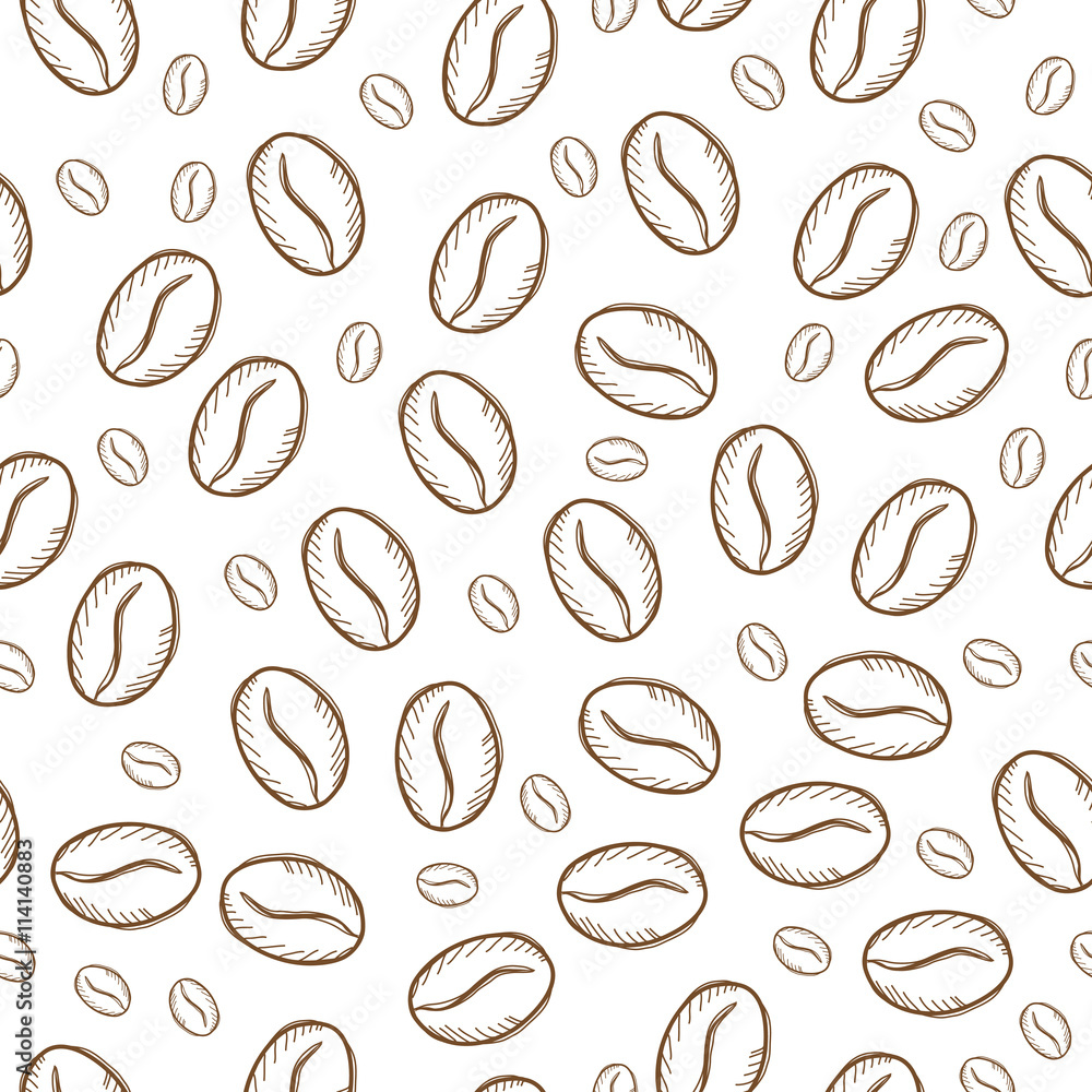 Coffee sketch hand drawing pattern vector illustration Stock Vector ...