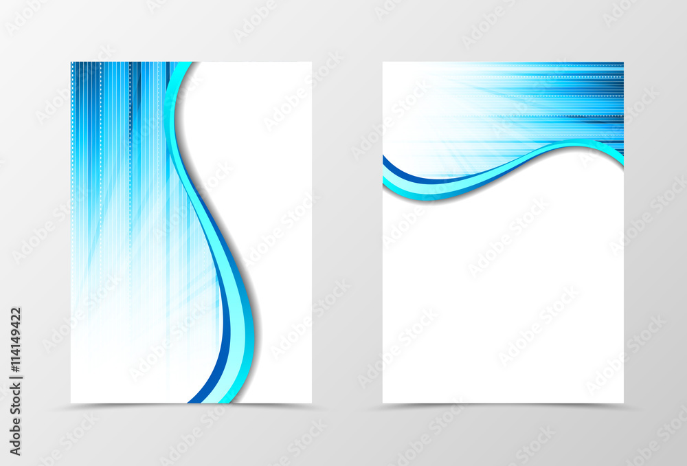 Flyer template wave design Stock Vector | Adobe Stock