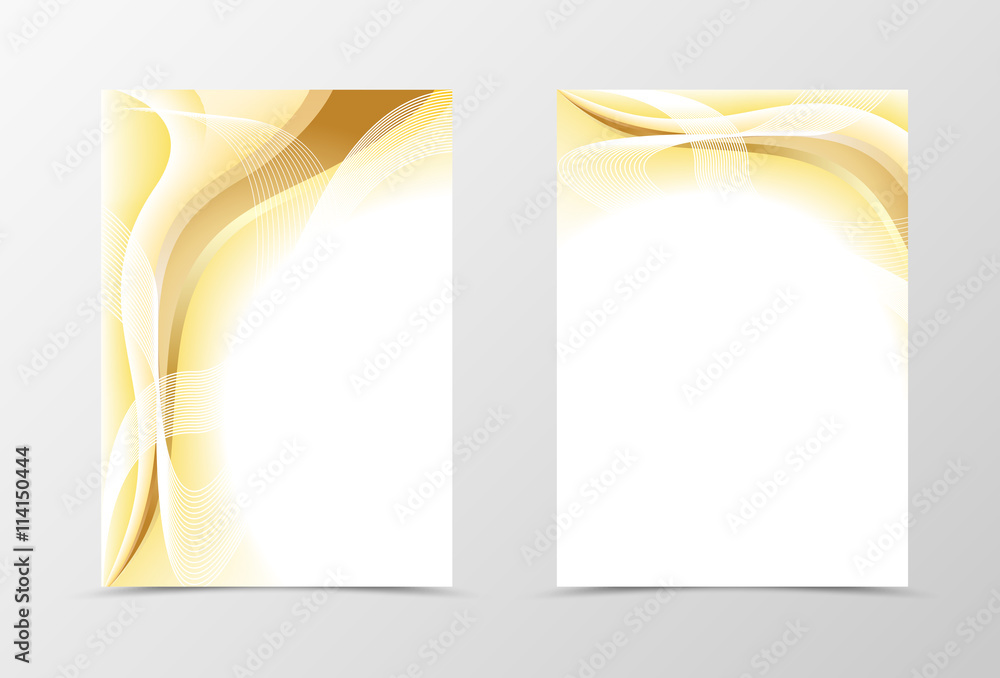 Gold flyer template design Stock Vector | Adobe Stock