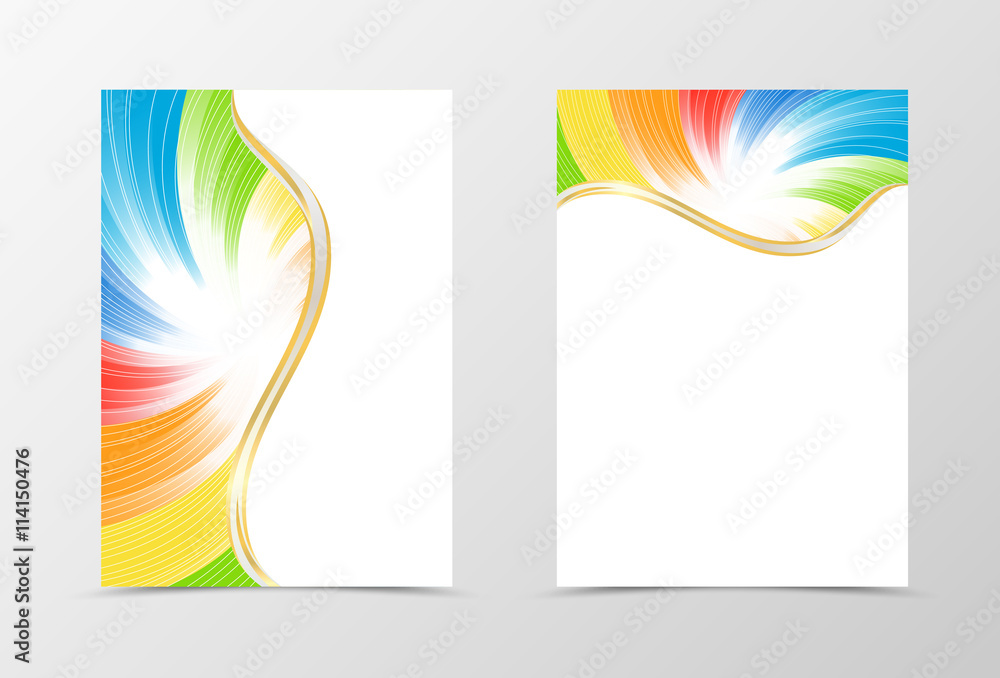Rainbow flyer template design Stock Vector | Adobe Stock