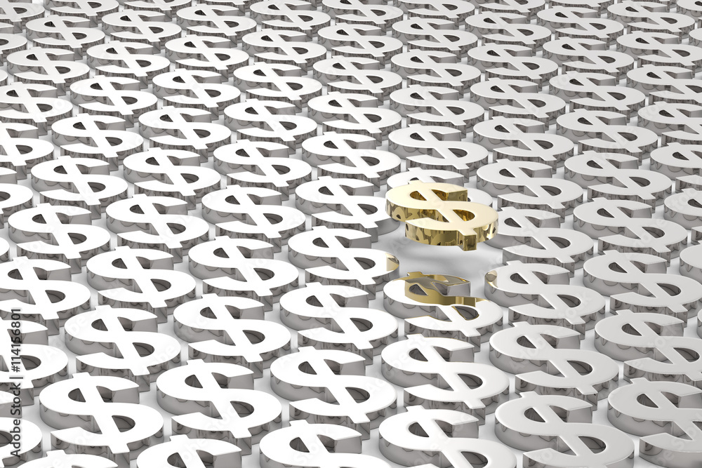 Money Making / US Dollar Currency Symbol / 3D Rendering Stock ...