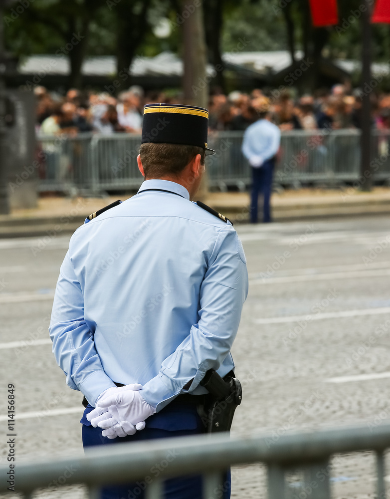 National Gendarmerie during the ceremonial of french national day ...