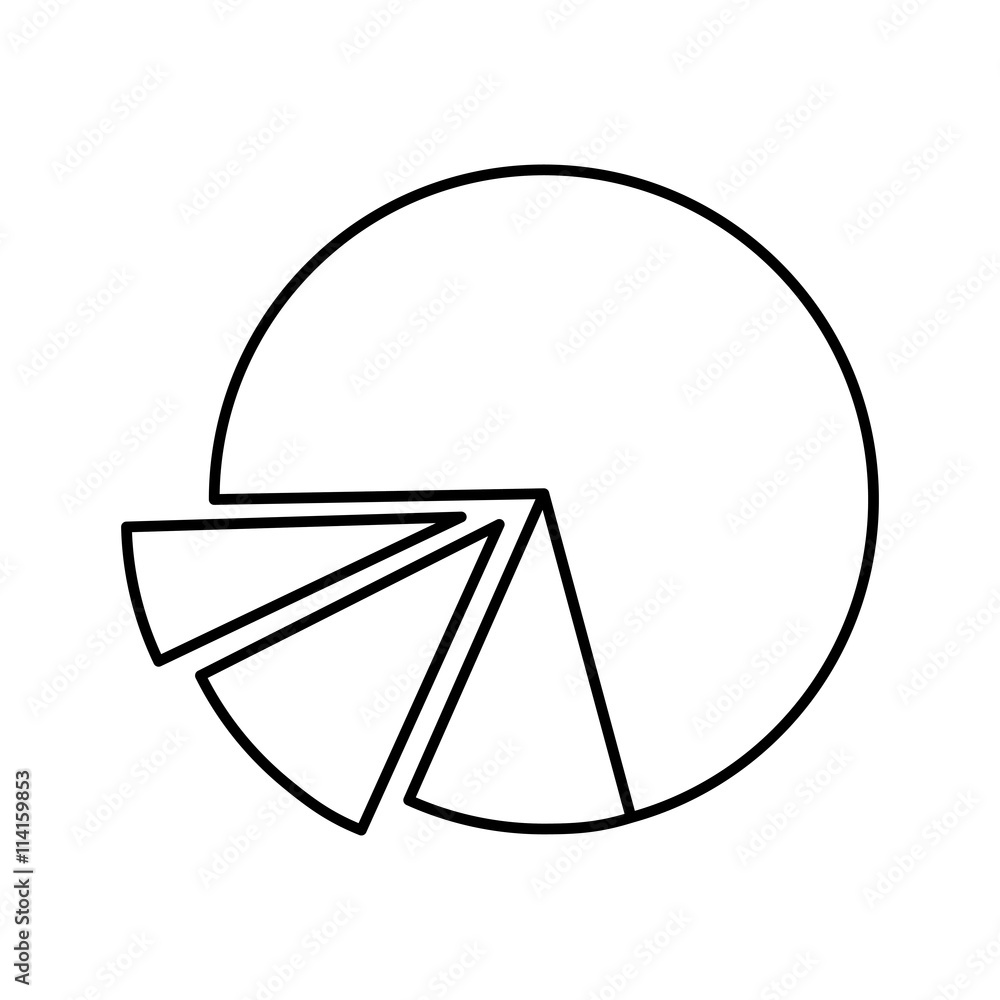 Infographic icon. Data cake design. Vector graphic Stock Vector | Adobe ...