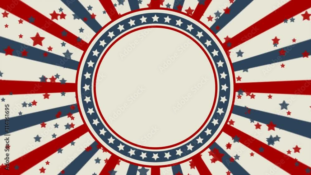 Vintage style American patriotic background. Looped animation Stock ...