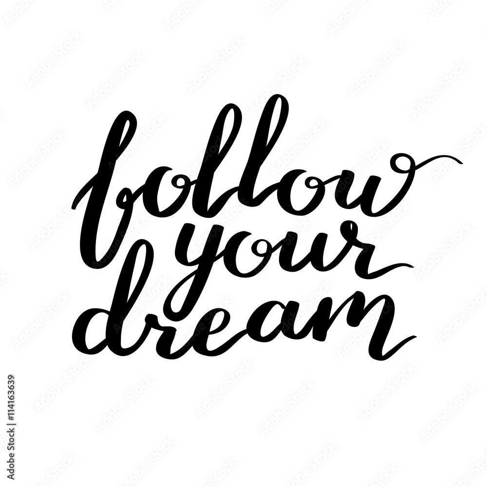 Lettering vector text with motivational quote. Sweet cute inspiration ...