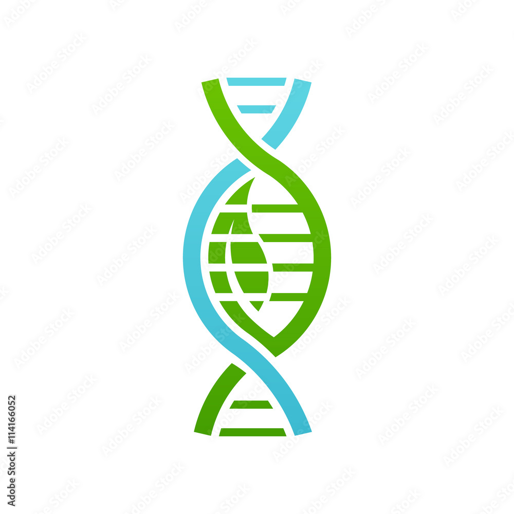 Biology DNA logo. Vector graphic design Stock Vector | Adobe Stock