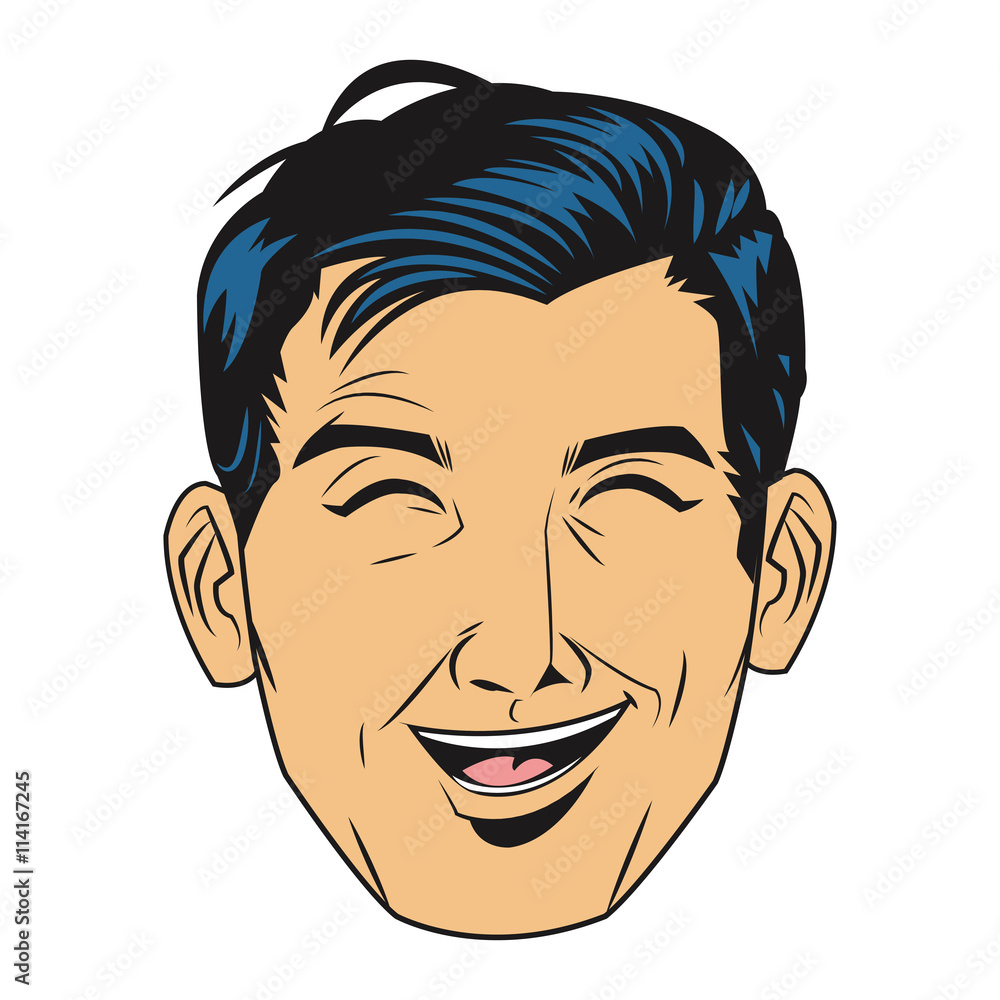 man laughing icon Stock Vector | Adobe Stock