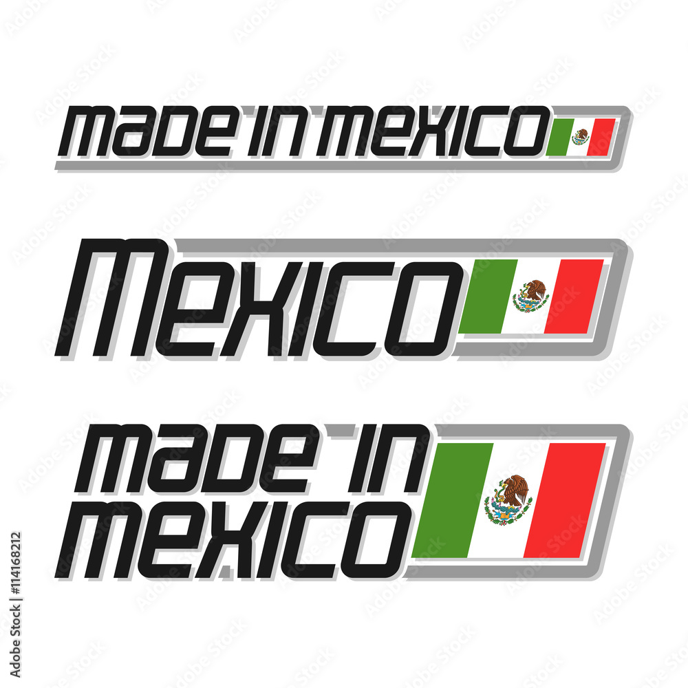 Vector illustration of the logo for "made in Mexico", consisting of ...