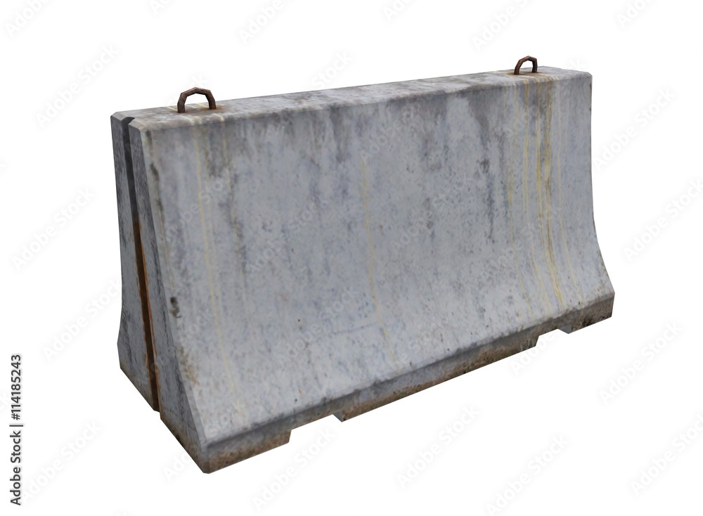 ภาพประกอบสต็อก 3d illustration of simple concrete barrier. icon for ...