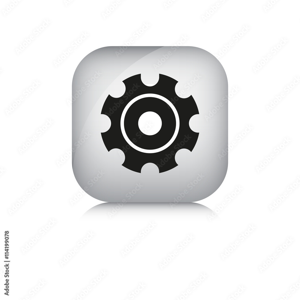 Setting vector icon in isolate white background. Stock Vector | Adobe Stock