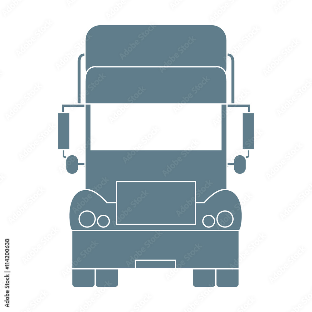 Stylized icon of the truck front Stock Vector | Adobe Stock