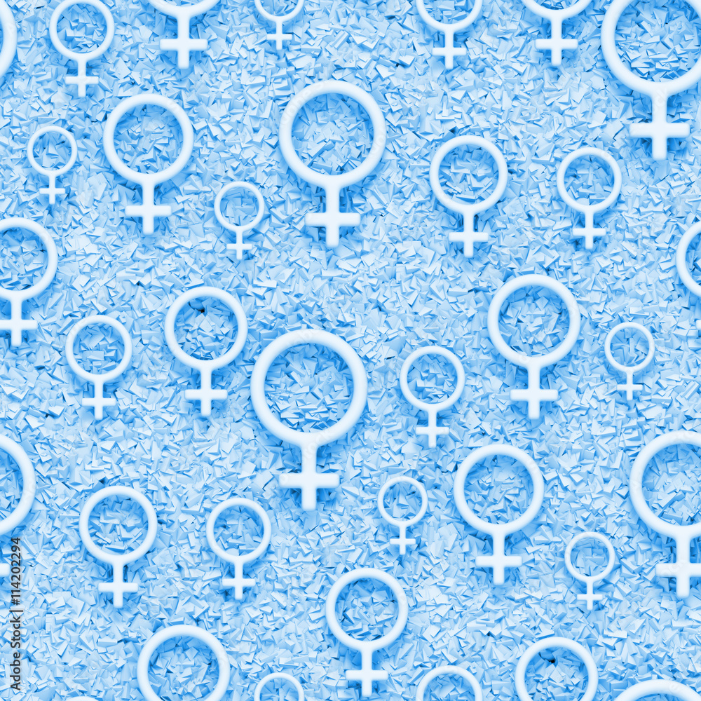 seamless blue background with female symbols Stock Illustration | Adobe ...