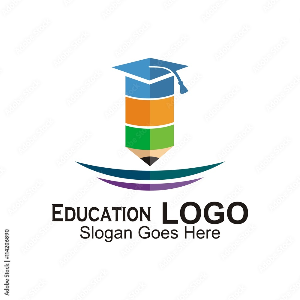 education logo study symbol graduation icon vector Stock Vector | Adobe ...
