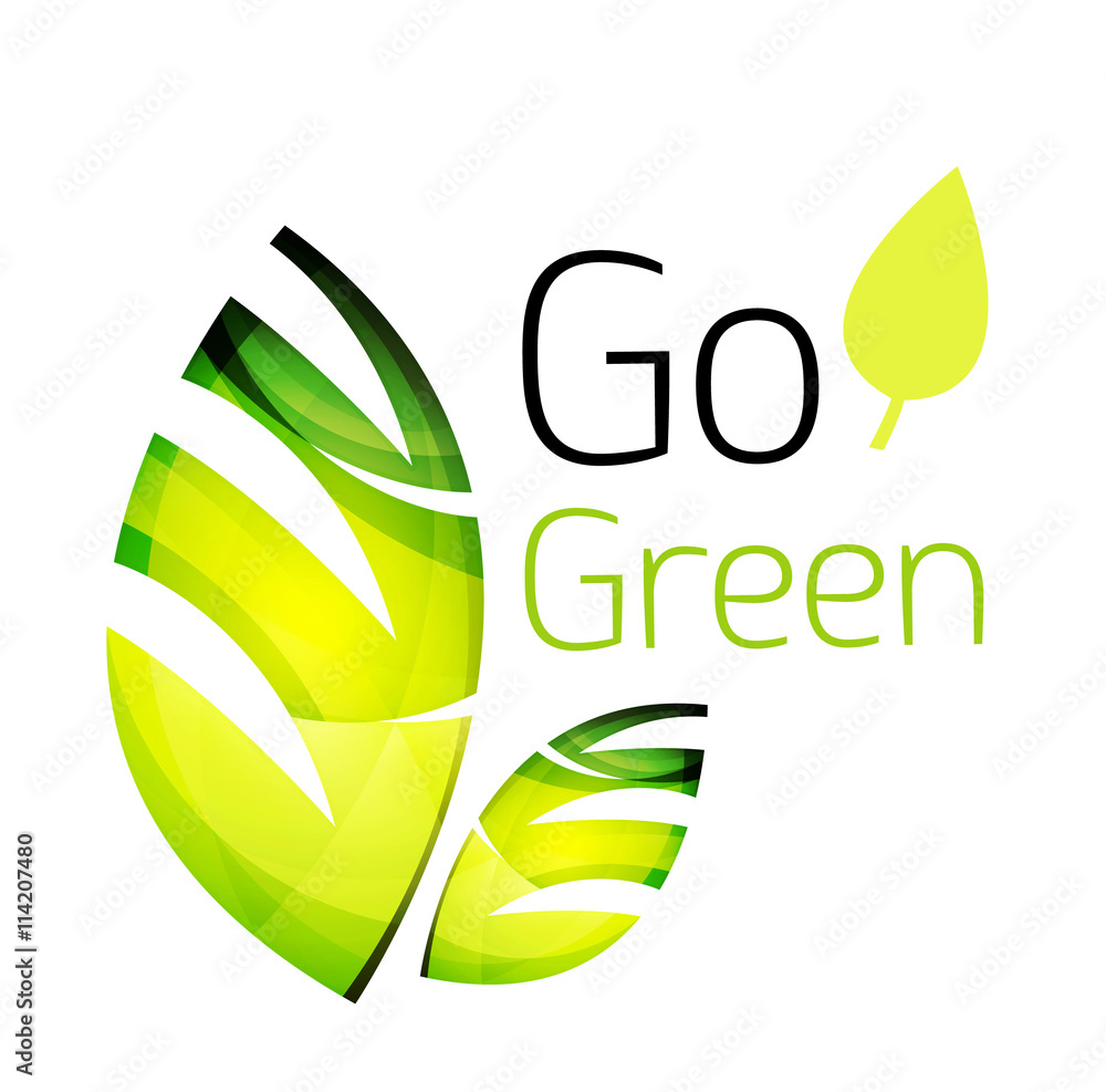 Go green. Leaf nature concept Stock Vector | Adobe Stock