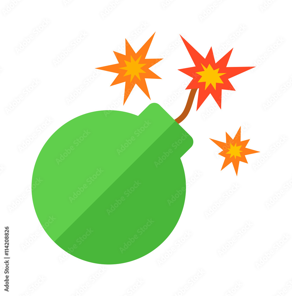 Bomb explosion weapons vector. Stock Vector | Adobe Stock