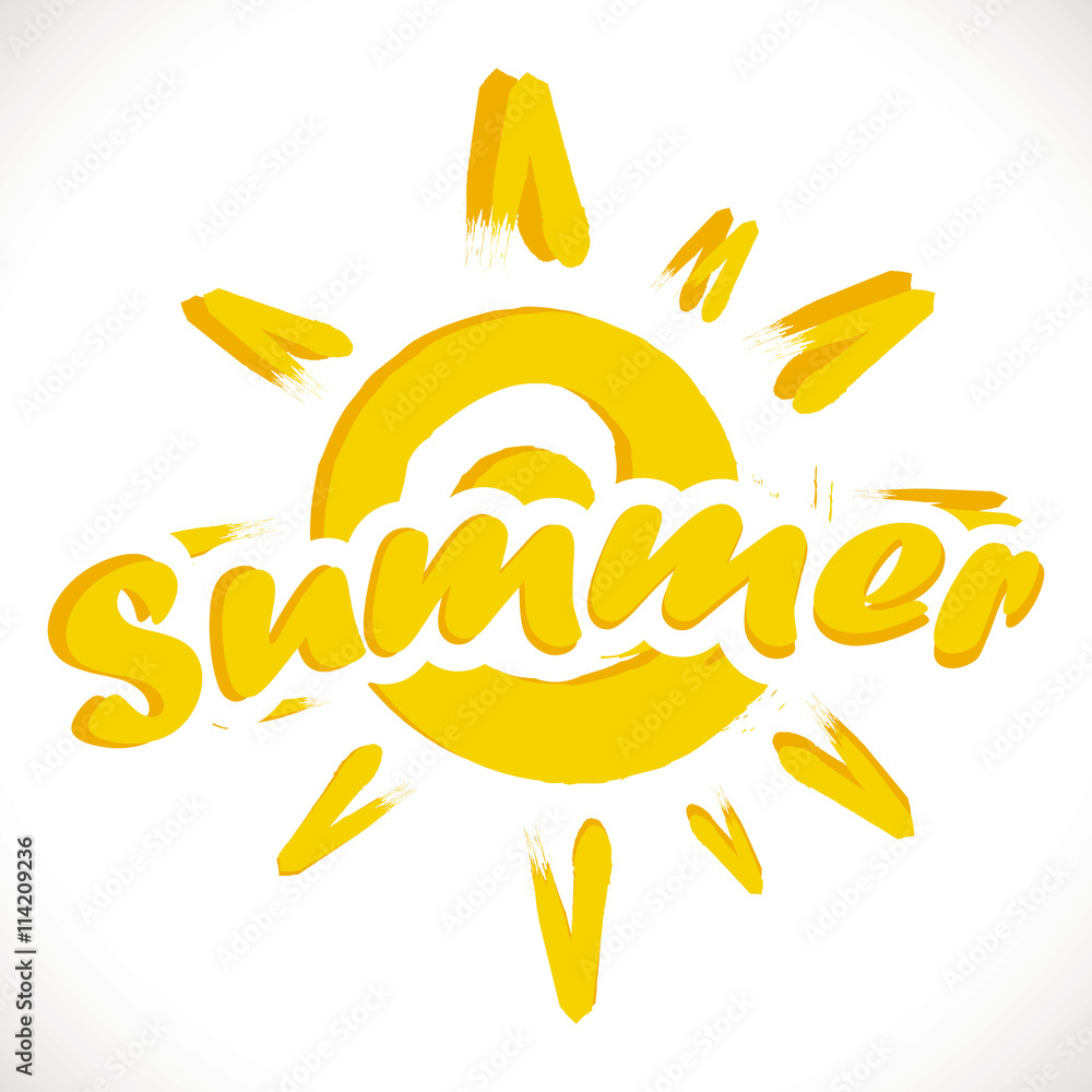 logo soleil vacances été plage Stock Vector | Adobe Stock
