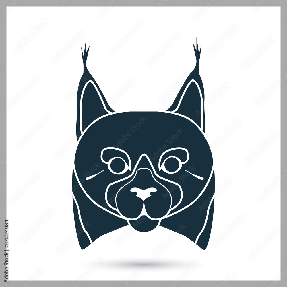 Lynx icon on the background Stock Vector | Adobe Stock