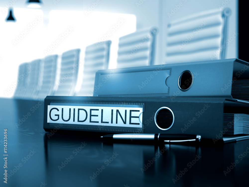 Guideline - Business Concept on Toned Background. Guideline ...