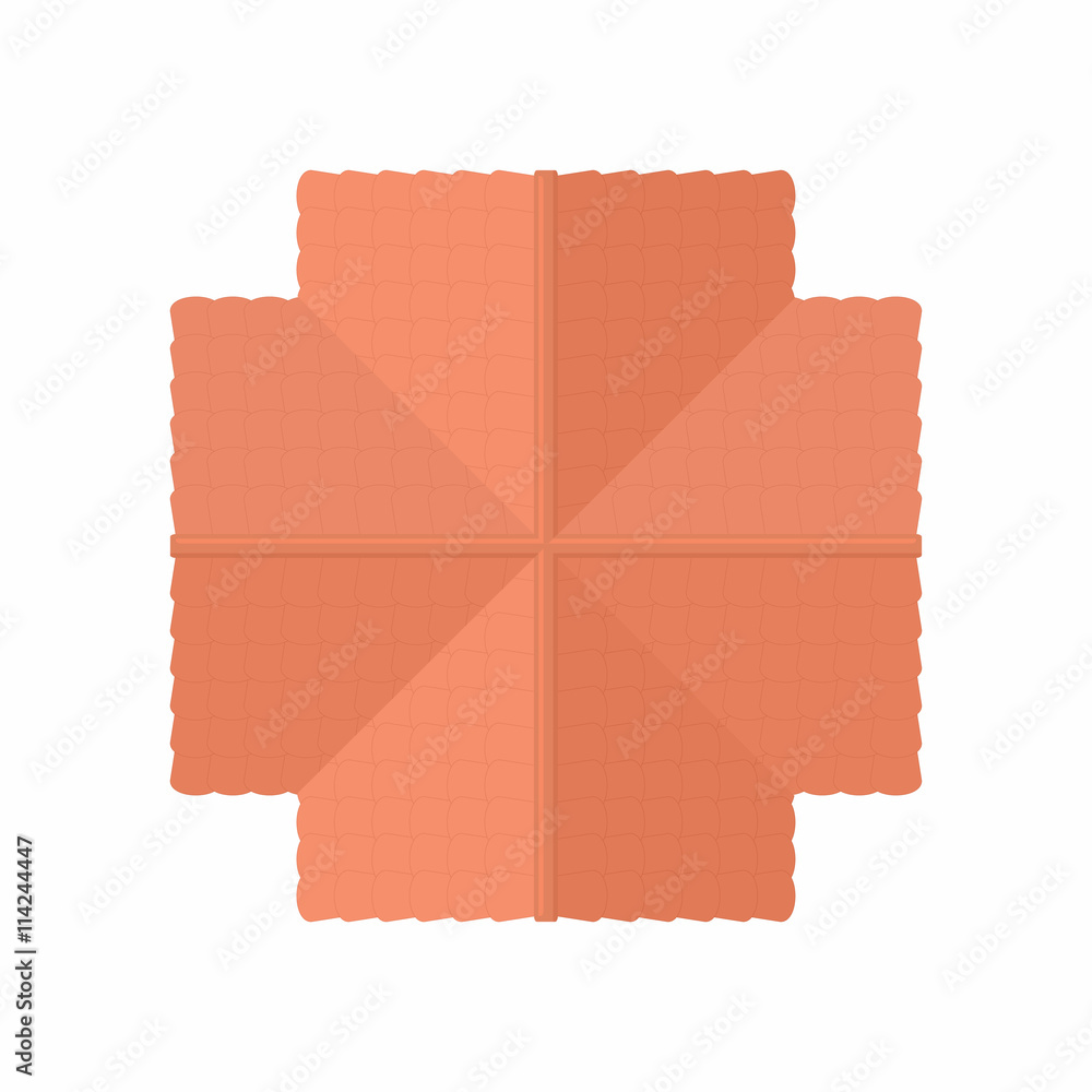 Highly detailed house building top view icon Stock Vector | Adobe Stock