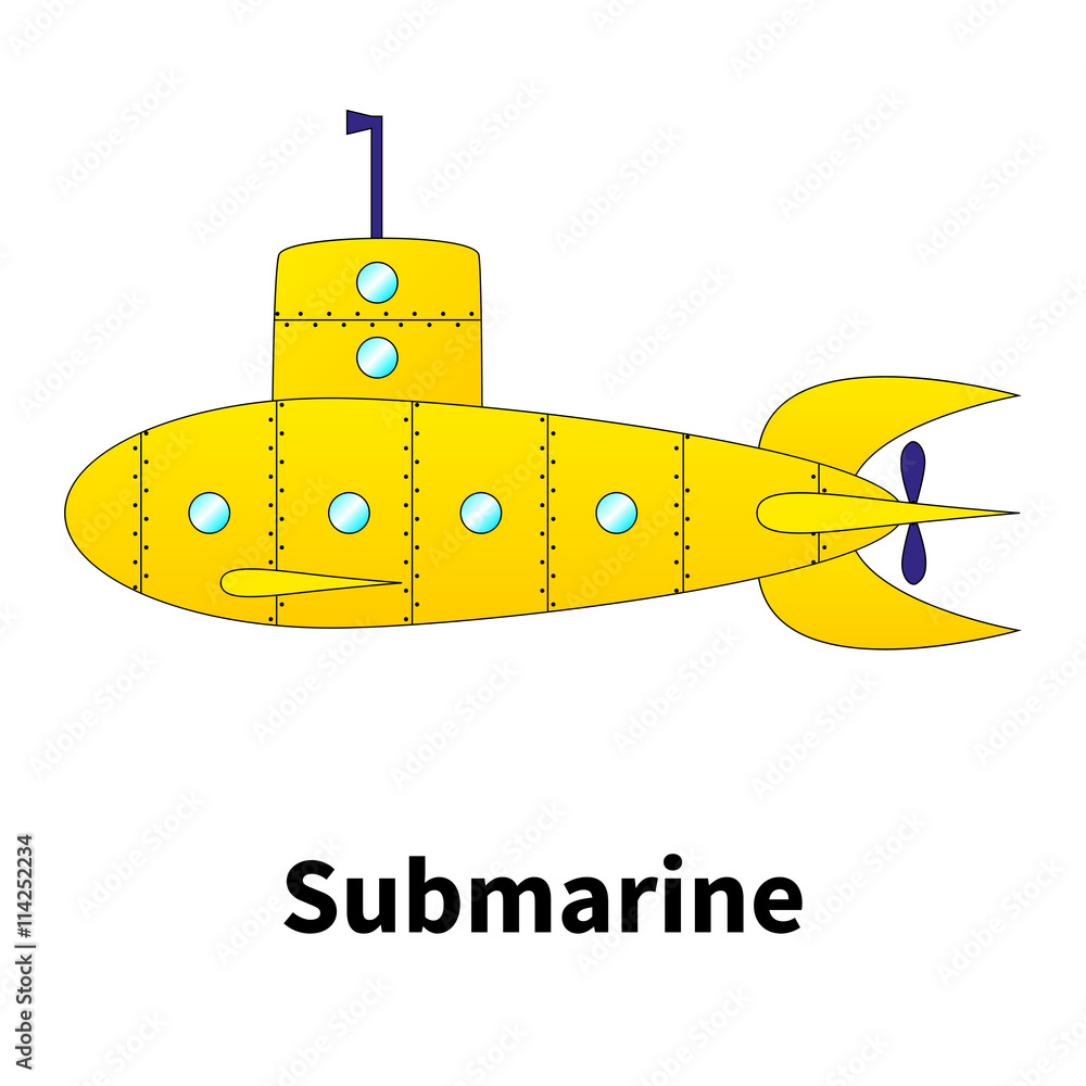 Vector illustration cartoon submarine Stock Vector | Adobe Stock