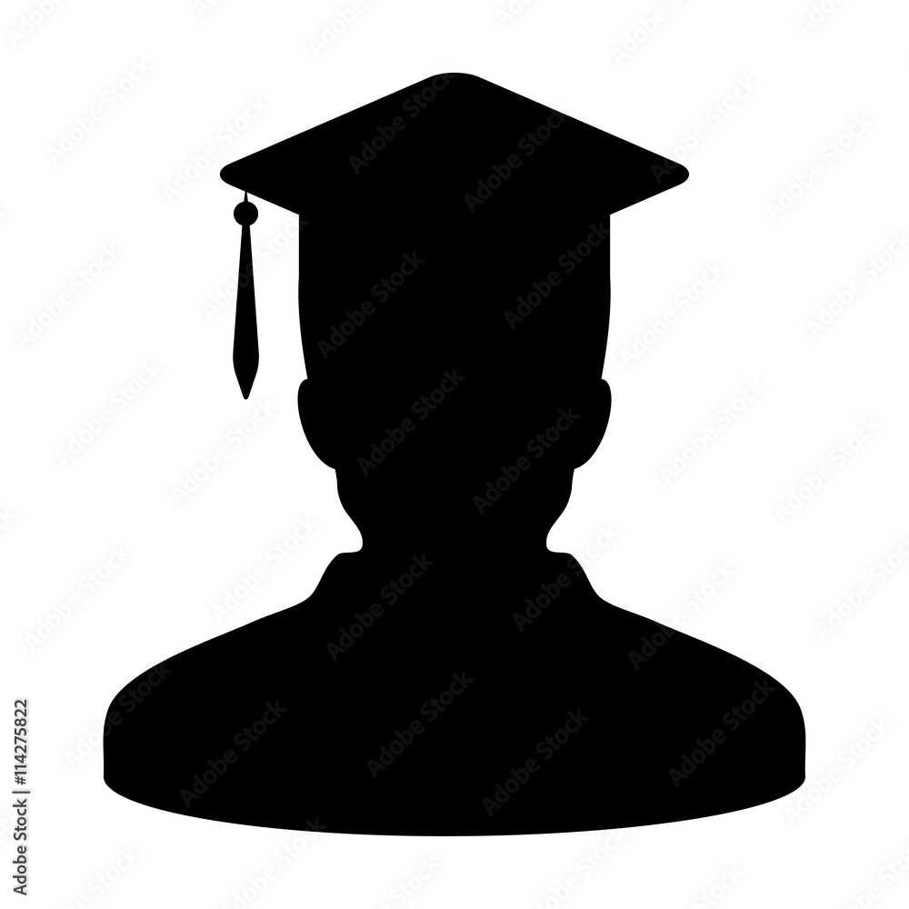 Student Icon - Male Graduation, Academic, Education, Degree, Mortar ...