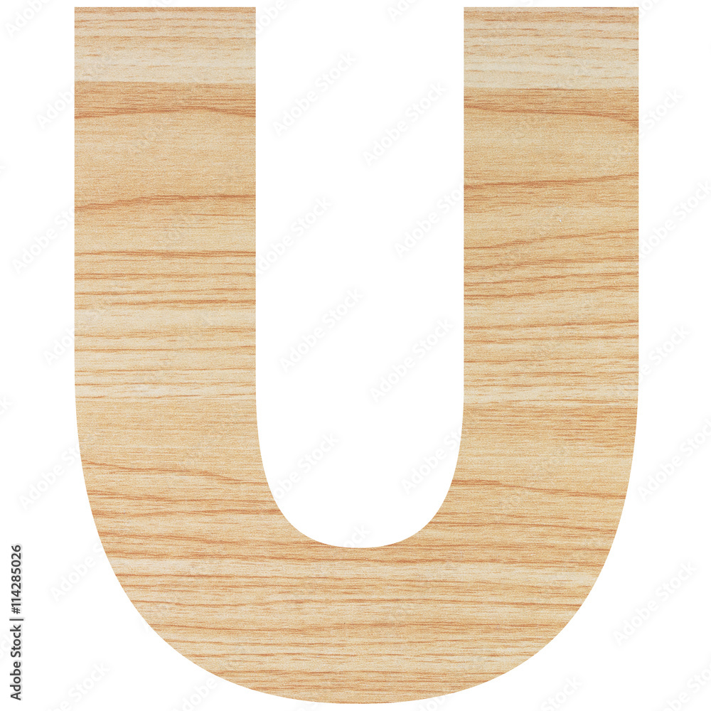 English alphabet with wood texture isolated on white background. Stock ...