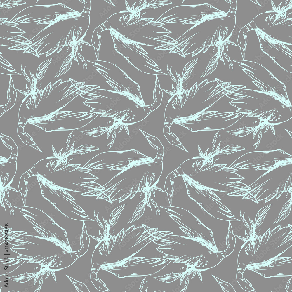 Seamless texture with flying birds. Great textures for your design ...