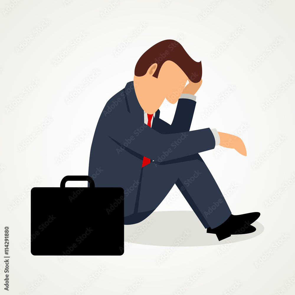 Cartoon of frustrated businessman Stock Vector | Adobe Stock