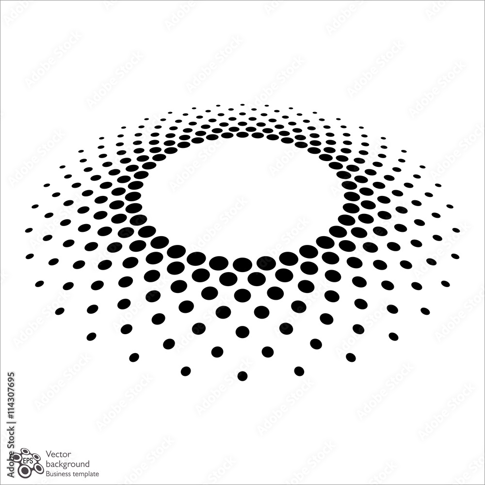 Black Dot Circle Pattern_Perspective #Vector Graphic Stock Vector ...