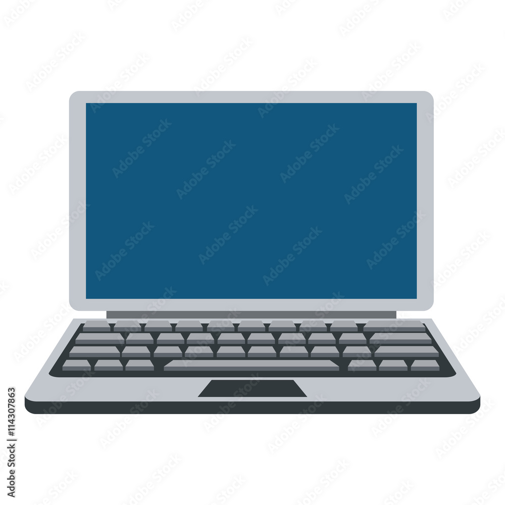 grey and blue laptop icon Stock Vector | Adobe Stock